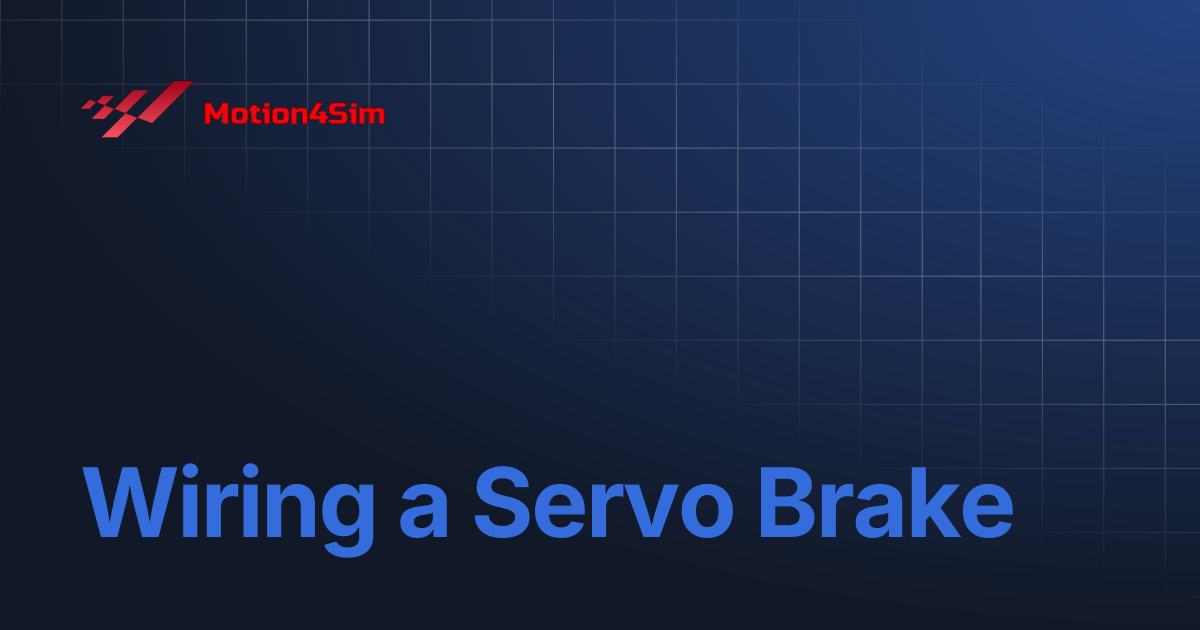 Wiring a Servo Brake | Motion4Sim Controller