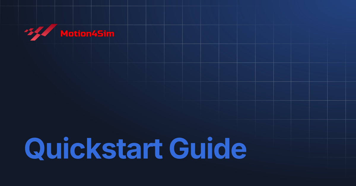 Quickstart Guide | Motion4Sim Controller